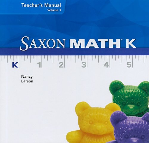 Amazon.com: Saxon Math K, Vol. 1, Teacher's Manual: 9781600328329 ...