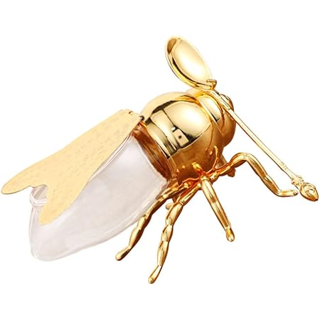 Amazon.com: Luxshiny Honey Jars Bee Shaped Glass Honey Pot Blow Glass ...