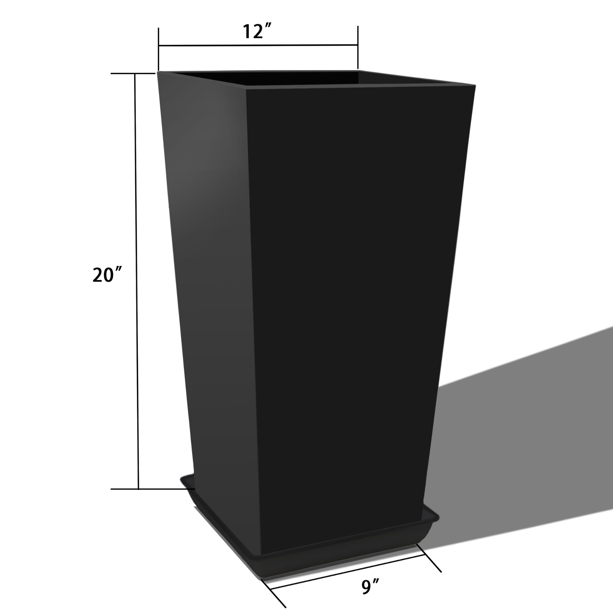 COOLBEY Planters for Outdoor Plants, 20 Inch Tall Planter Set of 2 ...