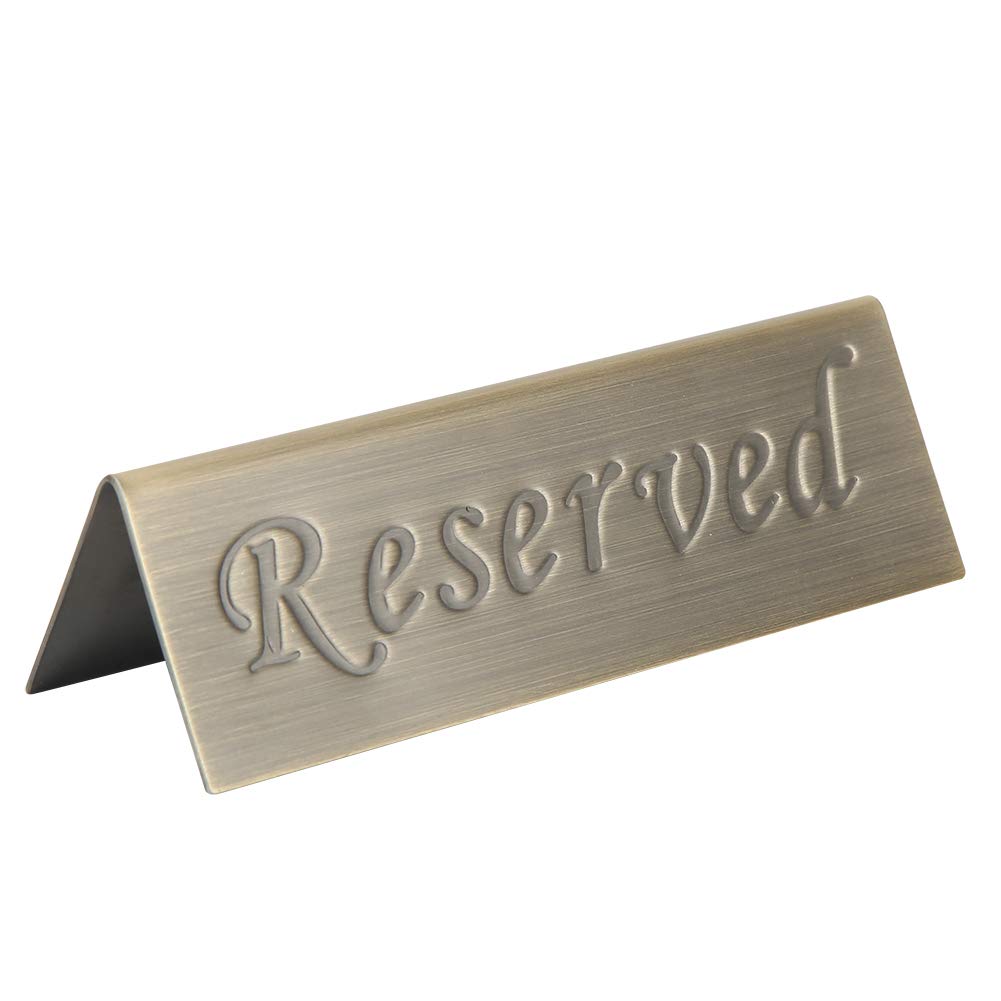 Amazon.com: Reserved Table Sign, Metal Guest Reservation Sign Double ...