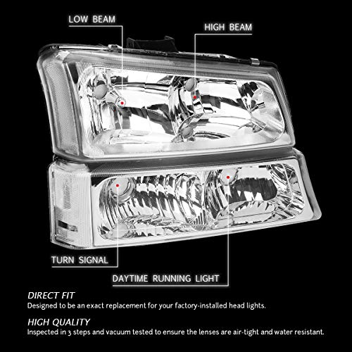 Snapklik.com : DNA MOTORING HL-OH-CS03-4P-CH-CL1 Chrome Housing ...
