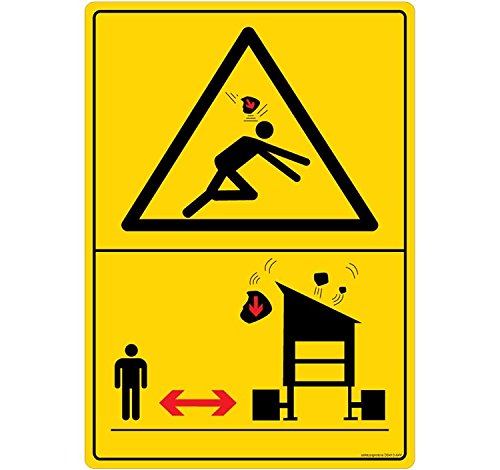 WARNING: Falling Material Hazard - Graphic, (DS410-A4V-01), Material ...