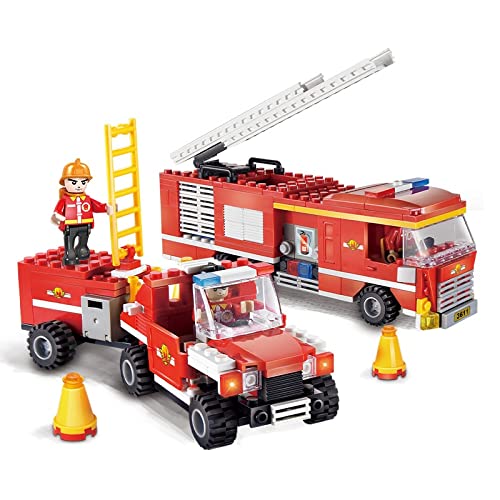 Firefighter Series Building Blocks Set Fire Truck Fire Station Building ...