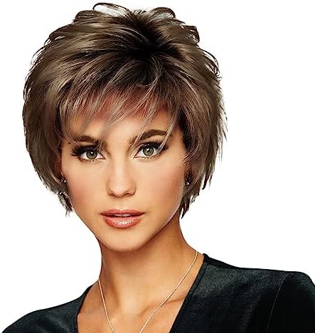 Amazon.com : Raquel Welch Voltage Short Layered, No-Fuss Wig by Hairuwear, Large Cap, SS8/12 ...