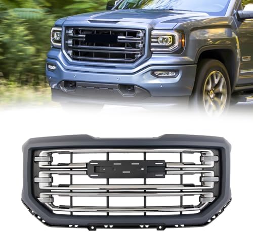 Amazon.com: KARPAL Front Bumper Grille Chrome Compatible with 2016-2019 ...