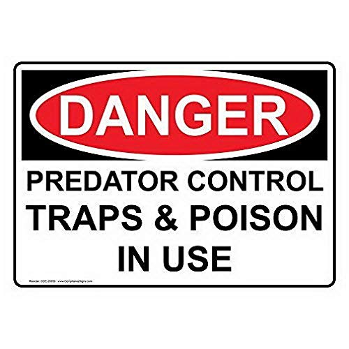 Amazon.com: Uptell Danger Predator Control Traps & Poison in Use Sign ...
