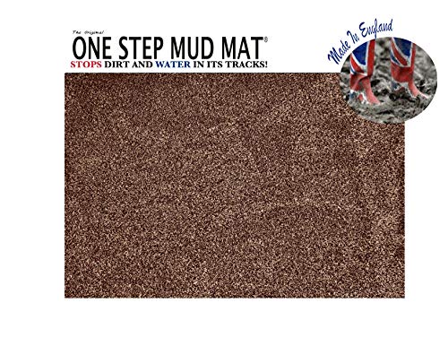 One Step Mud Mat Original Made in England 31W x 47L Large Brown Cotton ...