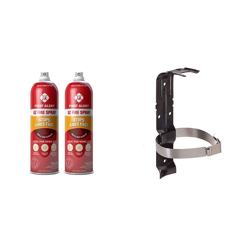 First Alert EZ Fire Spray, Extinguishing Aerosol Spray, Pack of 2 ...