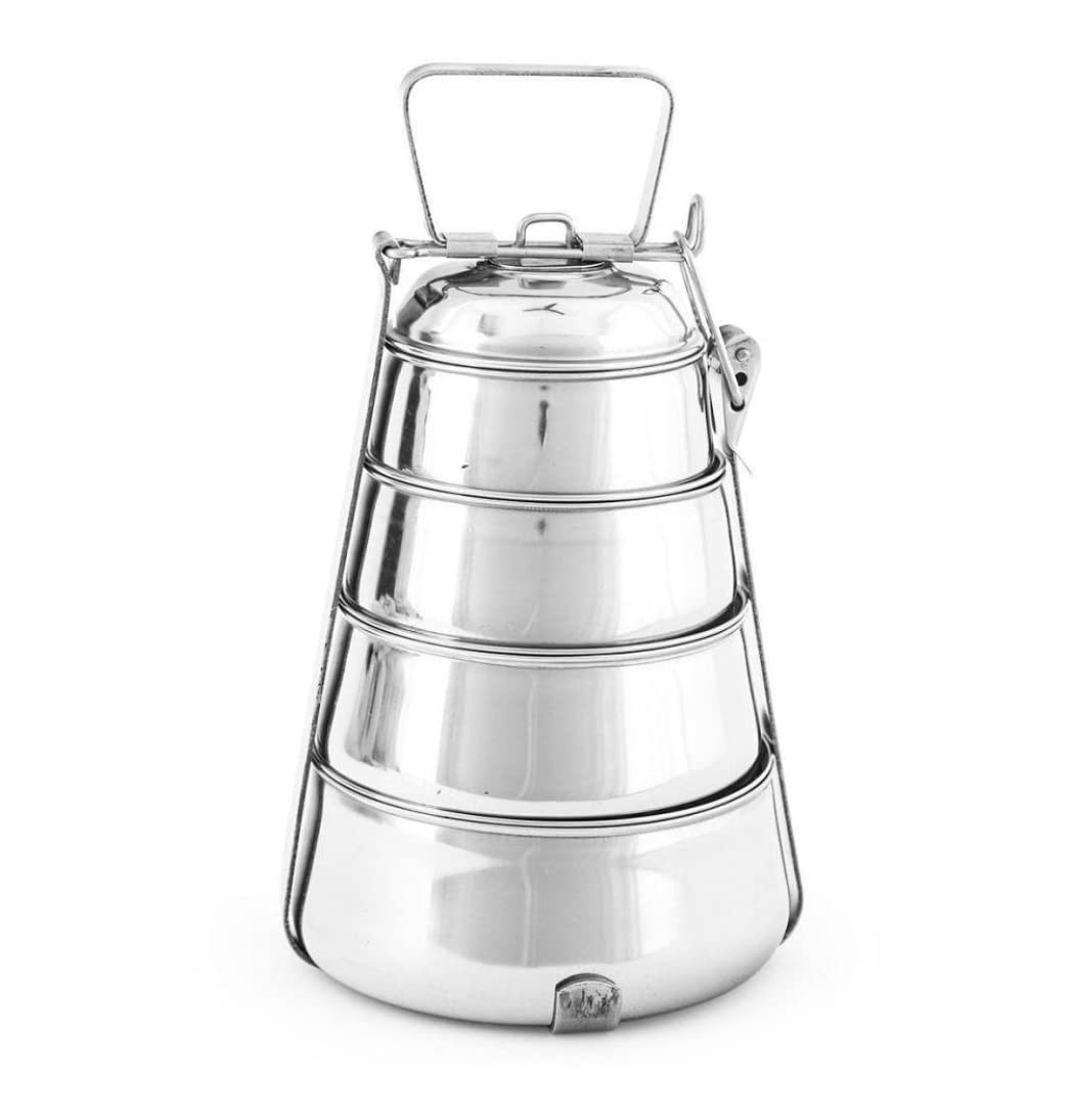 Buy Saubhagya Stainless Steel Food Pack Tiffin Box 4 Tier Pyramid ...