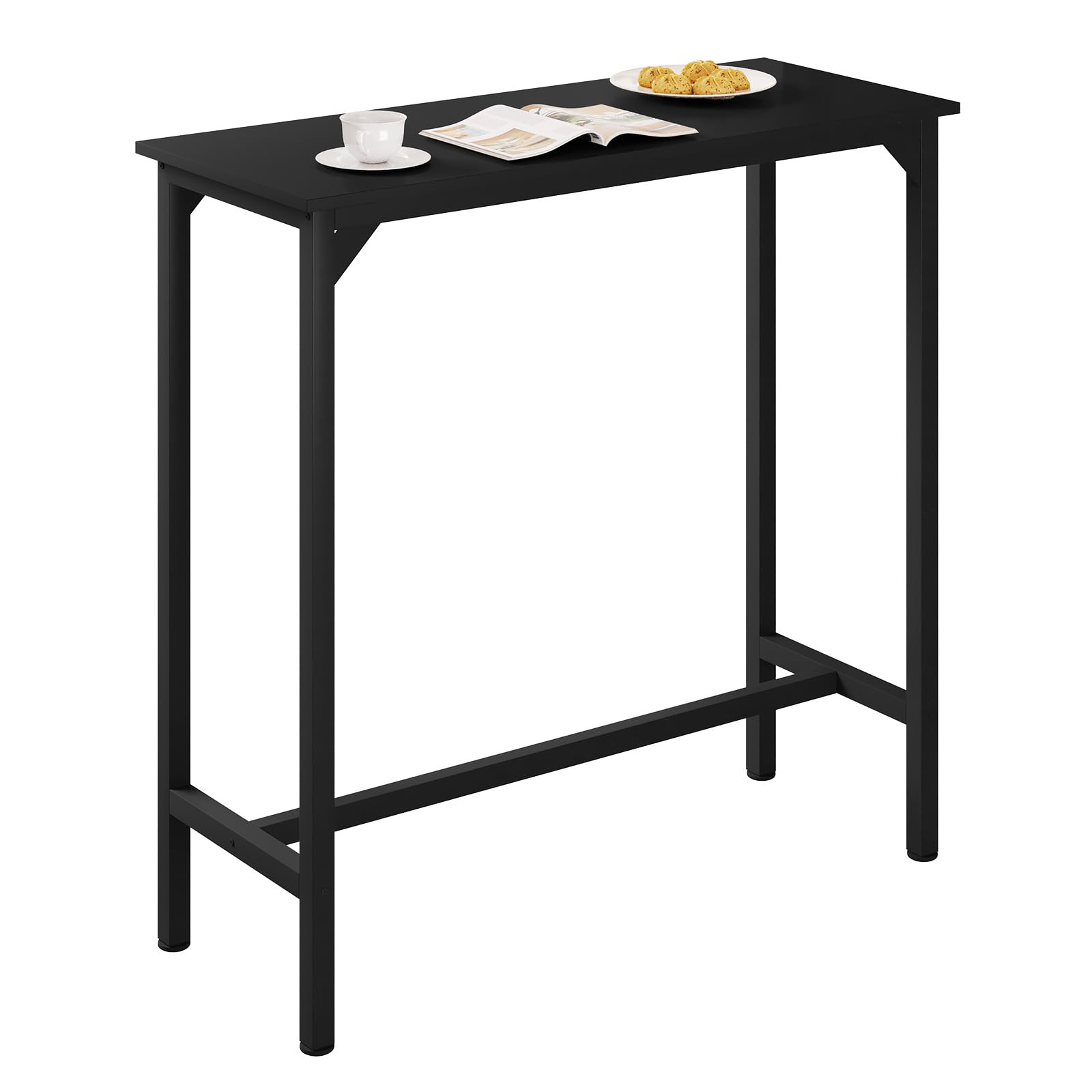 eSituro Bar Table, Black Breakfast Bar Table, Console Table for ...