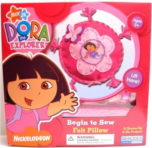 Amazon.com: Dora the Explorer Kids Begin to Sew Felt Pillow Kit : Toys ...