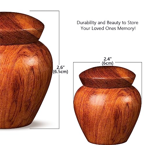 Small Urns For Human Ashes, Keepsake Urns Pet Ashes, Mini Wood Grain ...