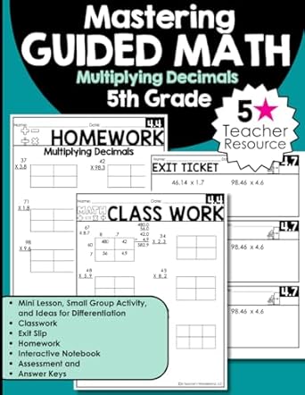 Mastering Guided Math: Multiplying Decimals - 5th Grade (5th Grade ...