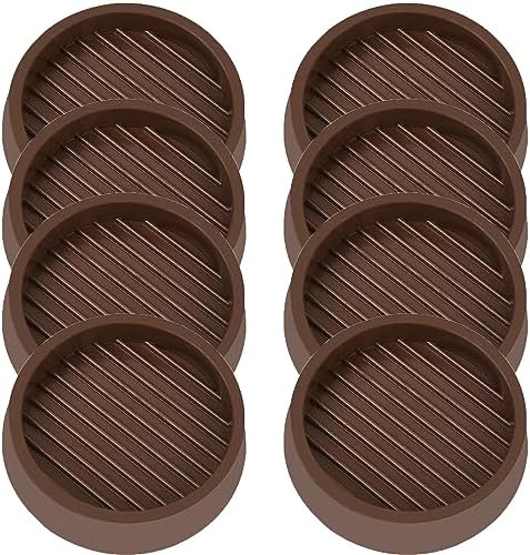 VOCOMO 2X2 Caster Cups, Round Rubber Furniture Cups with Anti-Sliding ...