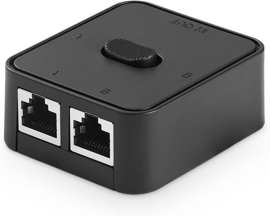 Loydia 1000Mbps Ethernet Splitter, LAN Splitter 1 to 2 RJ45 LAN Switch ...