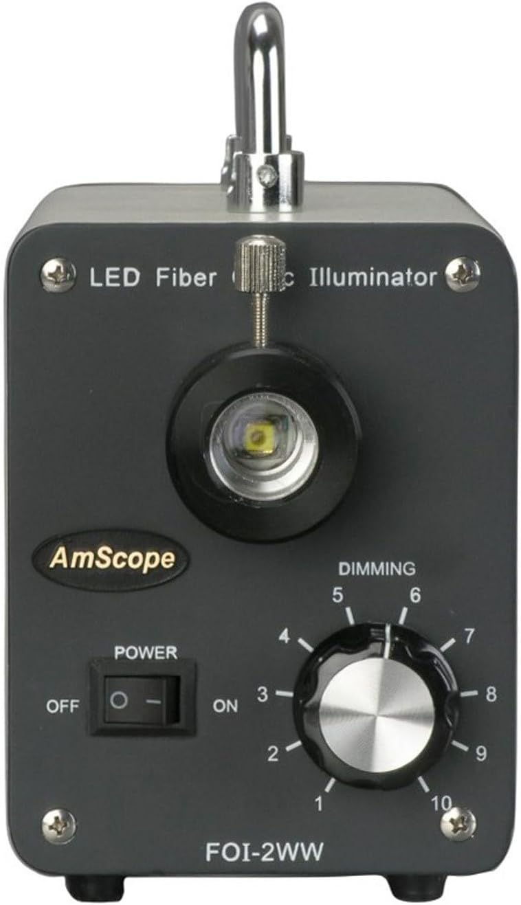 AmScope LED-20W 20W LED Cold Fiber Optic Illuminator: Microscopes ...