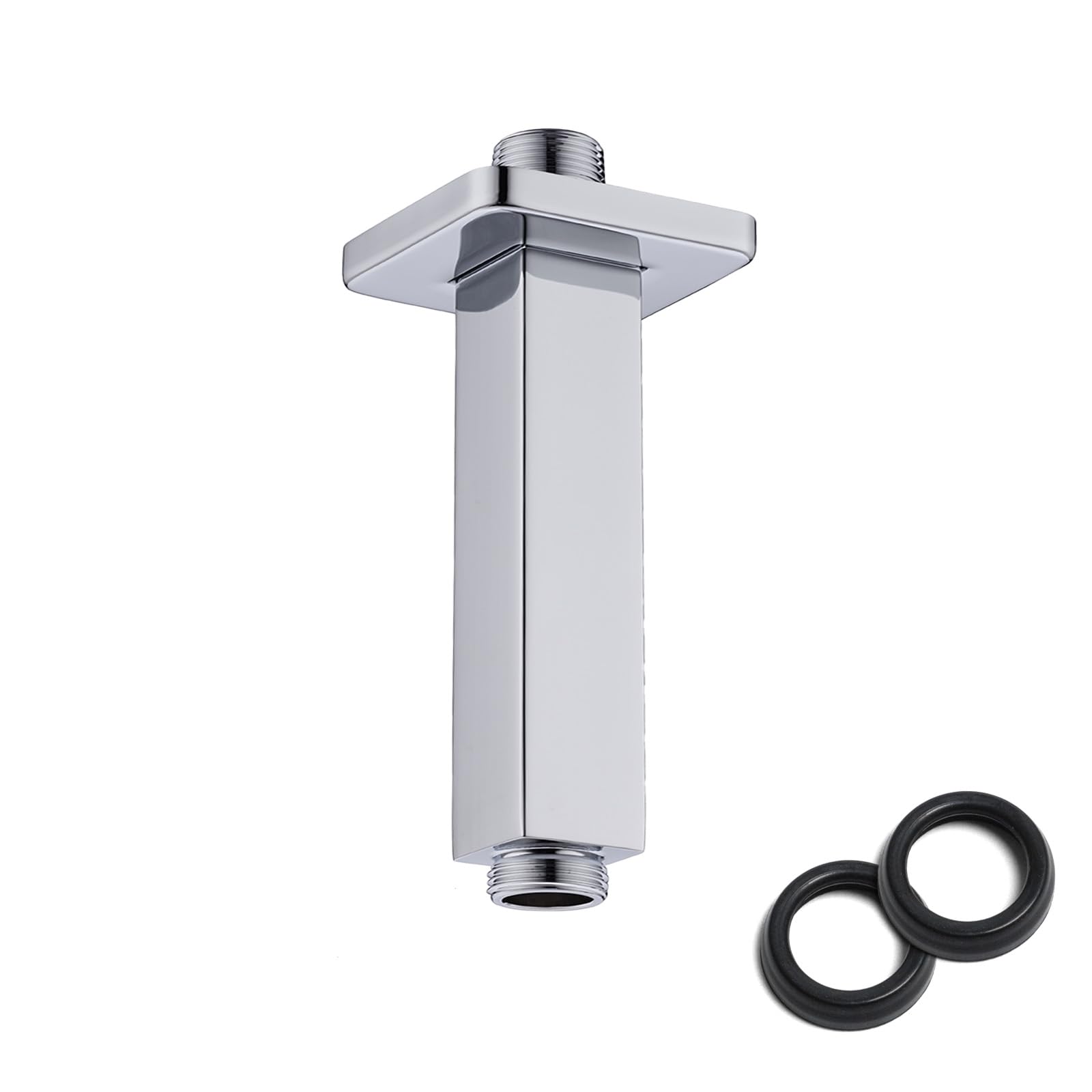 4 Inch Shower Arm with Flange, Ceiling Mounted Shower Head Extension ...