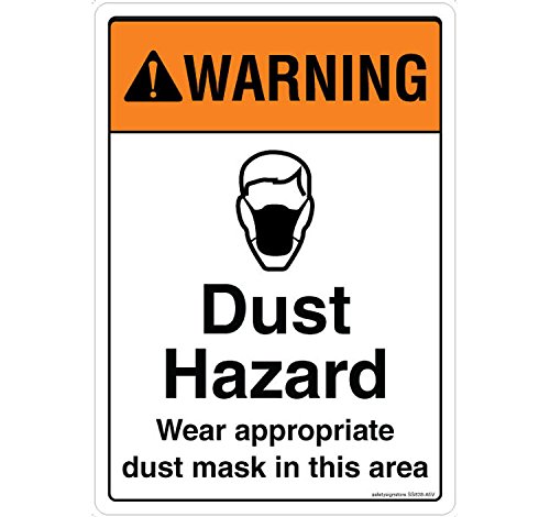 WARNING: Dust Hazard, (SS838-A3AL-01), Material: Aluminium : Amazon.in ...