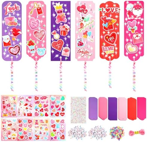 Amazon.com: Riverwind 48 Sets DIY Bookmark Making Kits Colorful Blank ...