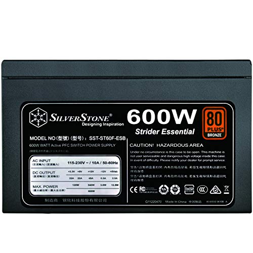 Silverstone Tek 600W Single +12V Rail ATX 12V v2.3 80 Plus Bronze ...