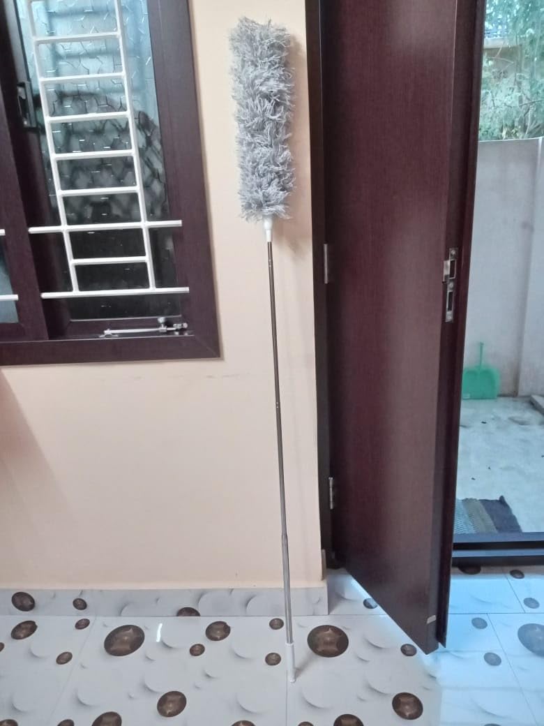 2 in 1 Long Handle Microfiber Feather Ceiling Duster for Dust Cleaning ...
