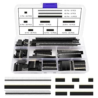 VooGenzek Pack of 130 2.54 mm Straight Single Row Stackable Socket ...