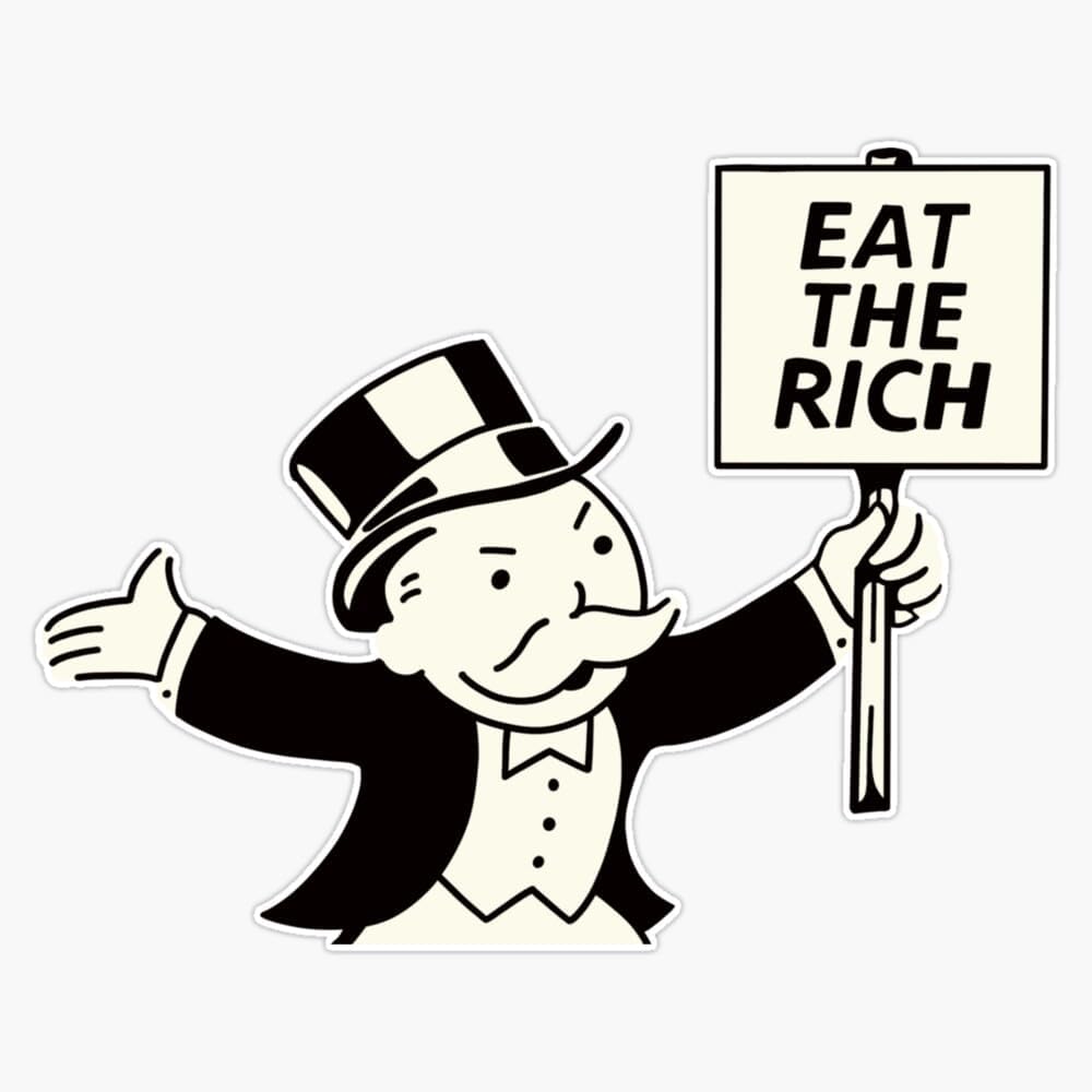 Amazon.com: Eat The Rich Monopoly Man Sticker Bumper Sticker Vinyl ...