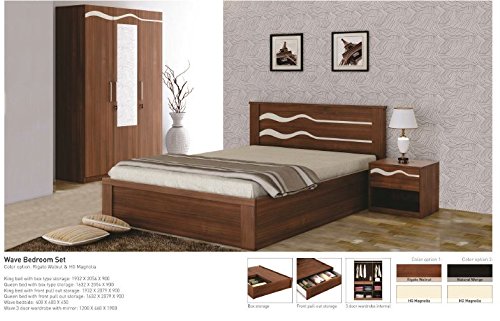Spacewood Kosmo Wave Queen Bed With Front Pull Out : Amazon.in: Electronics