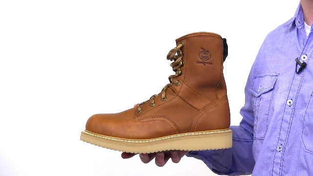 Watch Georgia Boot Men＇s 8 Inch Wedge Steel Toe Work Shoe, Barracuda ...