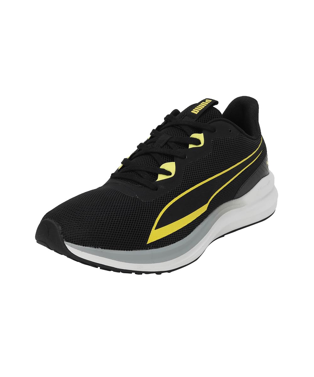 Puma Mens Exotine 2.0 Black-Lemon Meringue-Cool Mid Gray Running Shoe ...