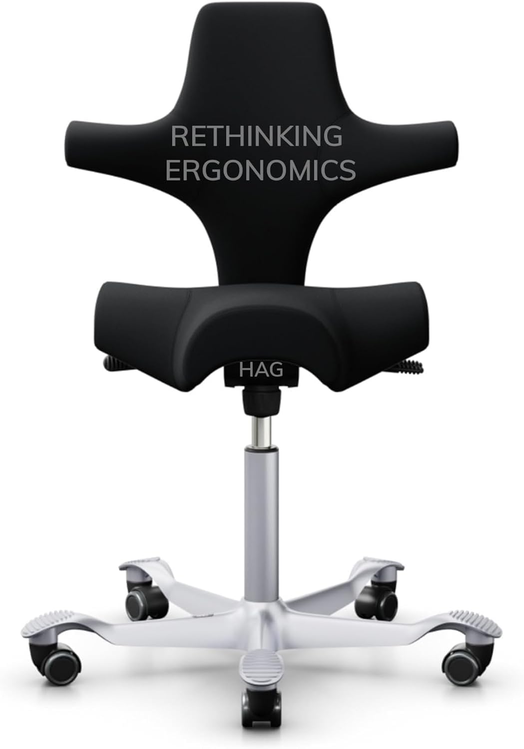 Amazon.com: Rethinking Ergonomics HAG Capisco Adjustable Standing Desk Chair - Eco Polyester ...
