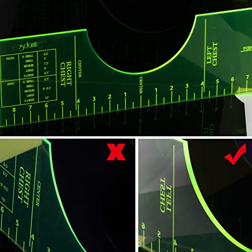 Snapklik.com : T-Shirt Rulers Guide,Alignment Ruler Shirt Measurement ...