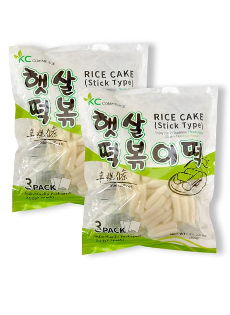 Amazon.com: KC Commerce Korean Rice Cake – Chewy Tteok, Tteokbokkik ...