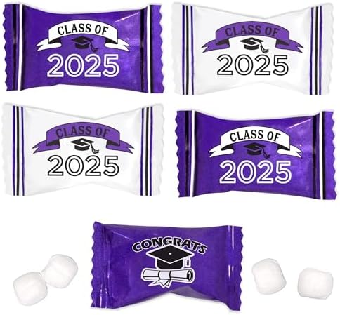 Amazon.com : Purple Graduation Butter Mints Class of 2025 Candies Bag ...