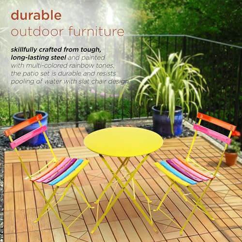 Snapklik.com : Alpine Corporation Indoor/Outdoor 3-Piece Bistro Set ...