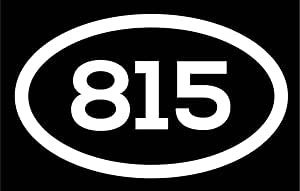 Amazon.com: DHDM 815 Area Code Sticker Illinois Rockford Belvidere ...