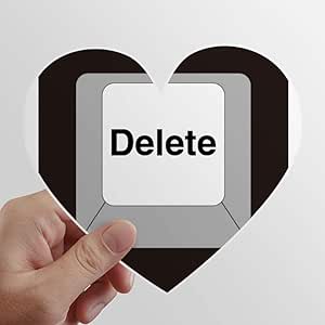 Amazon.com: Delete Empty Discard Keyboard Heart Vinyl Sticker Bicycle ...