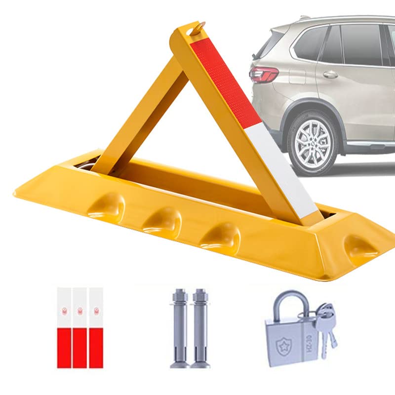 Amazon.com: BEESOM Lockable Parking Barrier, Folding Car Park Security ...