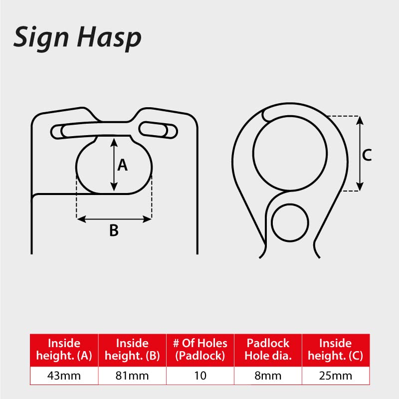 Lockout Tagout Sign Hasp (10 Holes) – BigaMart