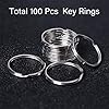 CORTNEY 100 Pack Small Keyring Rings Hoops, 15mm /0.6 Inch Silver Round ...