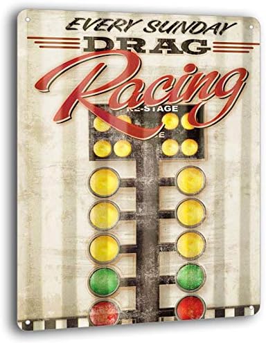 Amazon.com : Metal Tin Signs Drag Racing Corrugated Pub Bar Poster ...