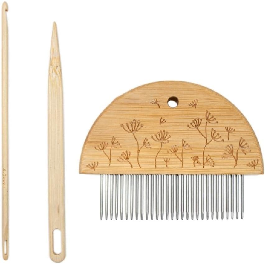 Amazon.com: Tapestry Weaving Comb Beater Wood Tapestry Comb Fine Teeth ...