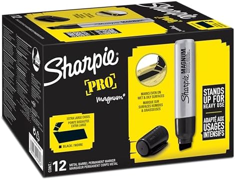Sharpie Pro Magnum marqueurs permanents , pointe biseautée , noir ...