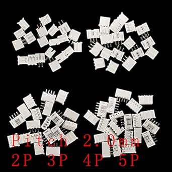 Boicus Wiring Connecting Terminals - 50Pcs Plastic Shell JST PH2.0 2/3/4/5 Pin Male Plug ...