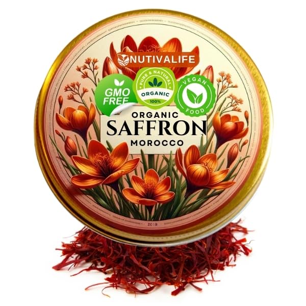 Amazon.com : NutiValife Saffron, Certified Organic Non-GMO Saffron ...