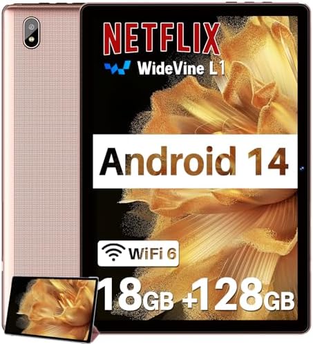 DMOAO Tablette Android 14 avec 5G Wi-FI 6, 18Go RAM + 128Go ROM(1 to ...