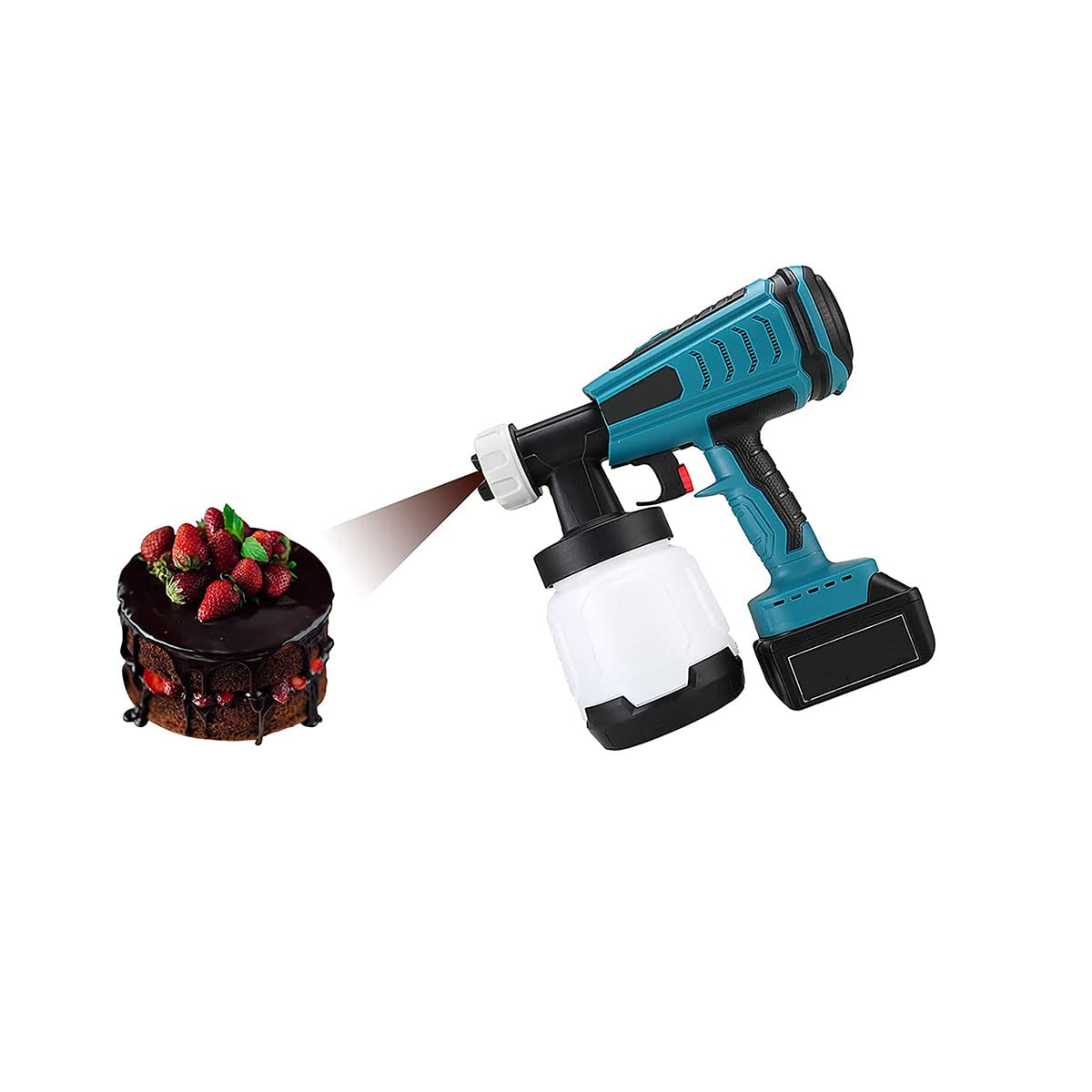 Buy JINPENGRAN Cake Spray ,700W Cordless Rechargeable Chocolate Spray ...