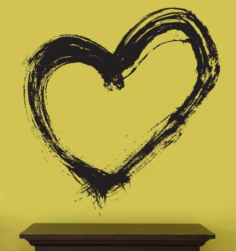 Amazon.com: Vinyl Wall Art Decal Sticker Heart Love Splatter Art 40"x39 ...