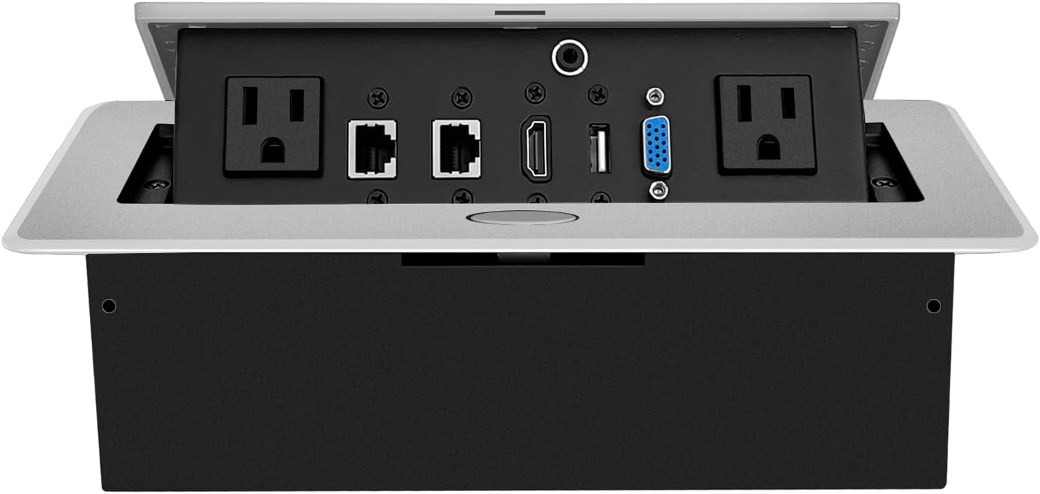 Amazon.com: Table Pop up Power Strip Date Hub Connection Box with ...