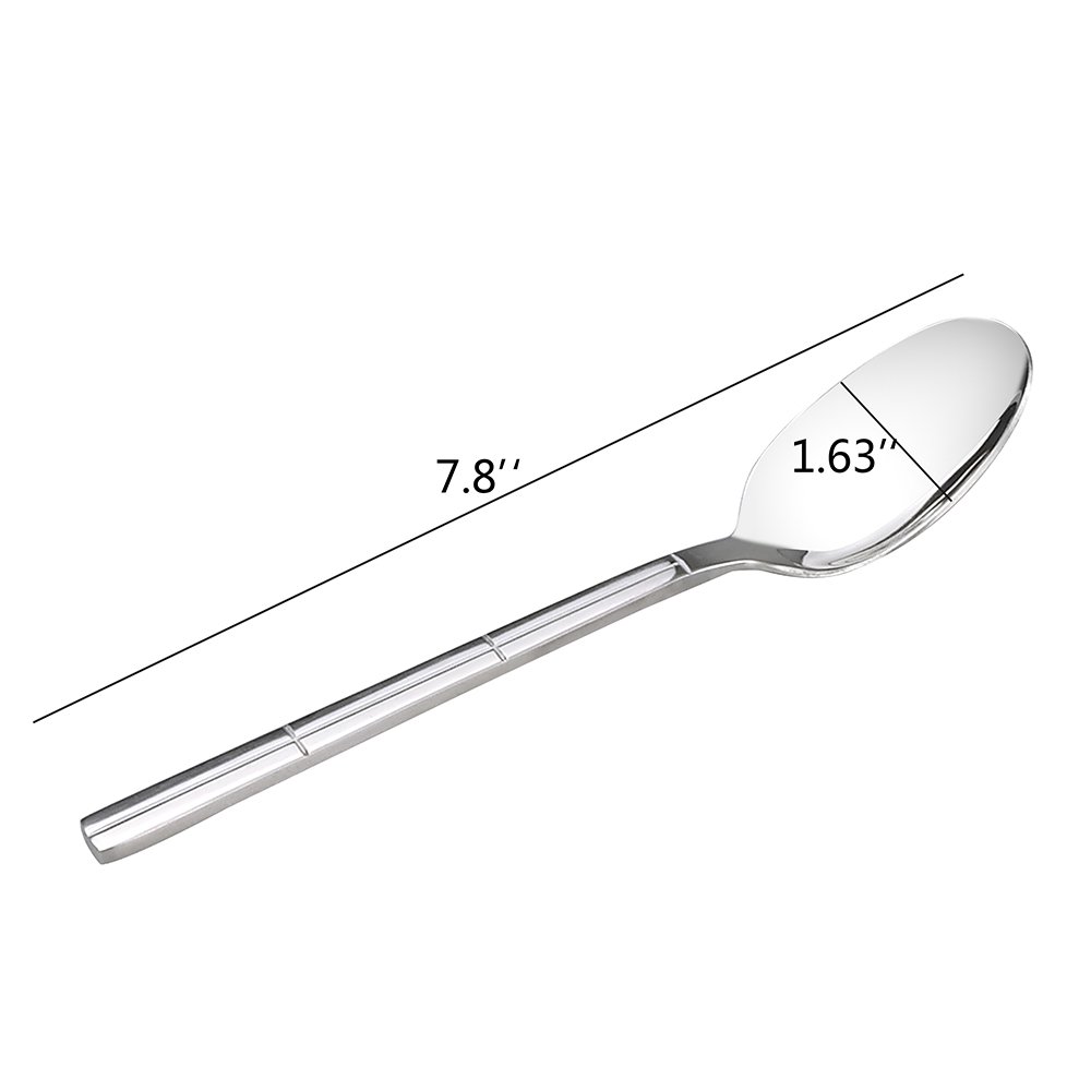 Snapklik.com : Lesbin 12-Piece Stainless Steel Dinner Spoons Table Spoons